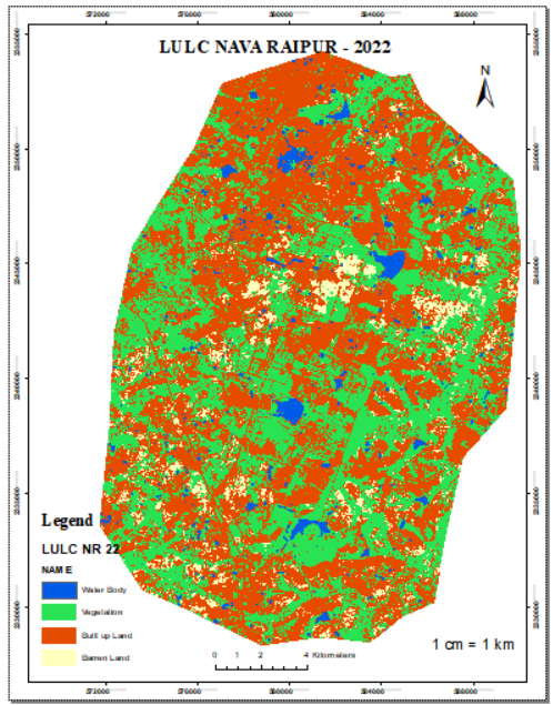 Figure 7. LULC of Nava Raipur 2022 : Impacts of Land Use Land Cover ...