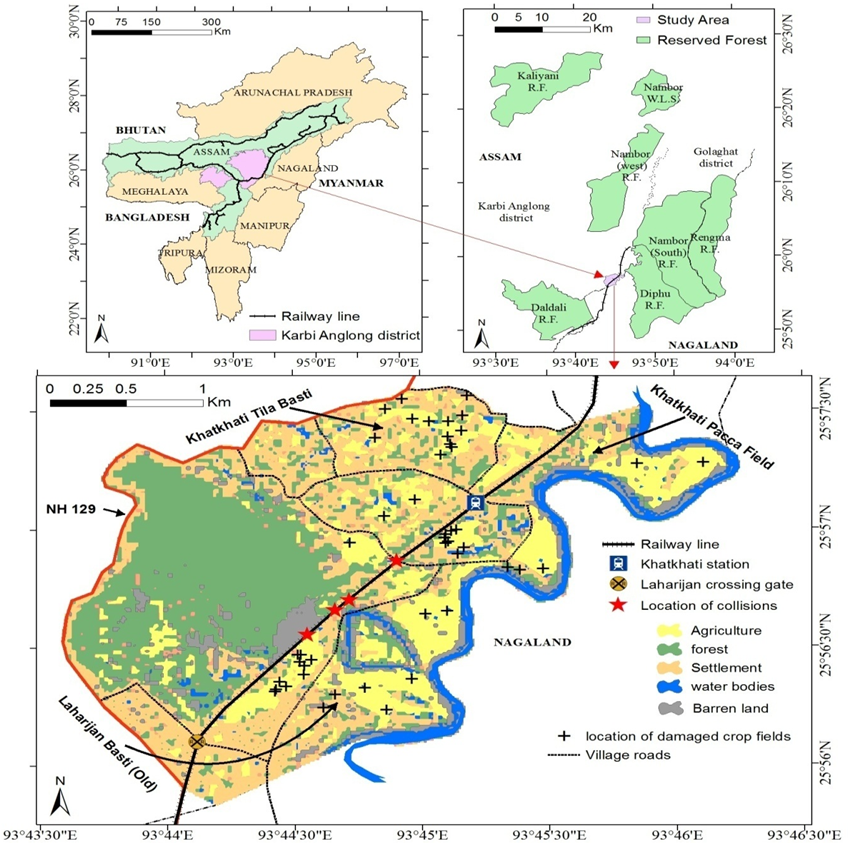 Figure 1. The map of the study region : Elephant Crop Raiding and ...