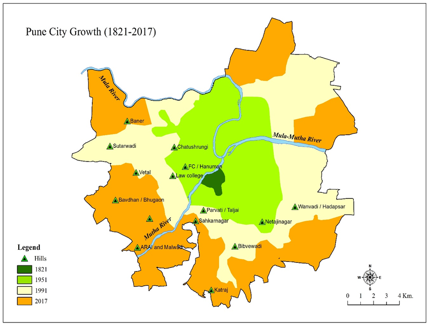 Figure 1. Pune map showing location of Hills : Carbon Sequestration ...