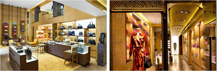 Figure 4. Loewe stores from Paris, France and Rome, Italy respectively ...