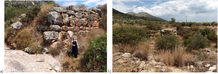 Figure 7. Abutment remains of a Mycenaean bridge a) side view b) "cross ...