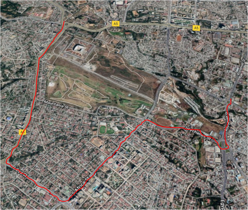 Figure 2. Corridor -1, from Torhailoch to AU square through Sost Kutr ...