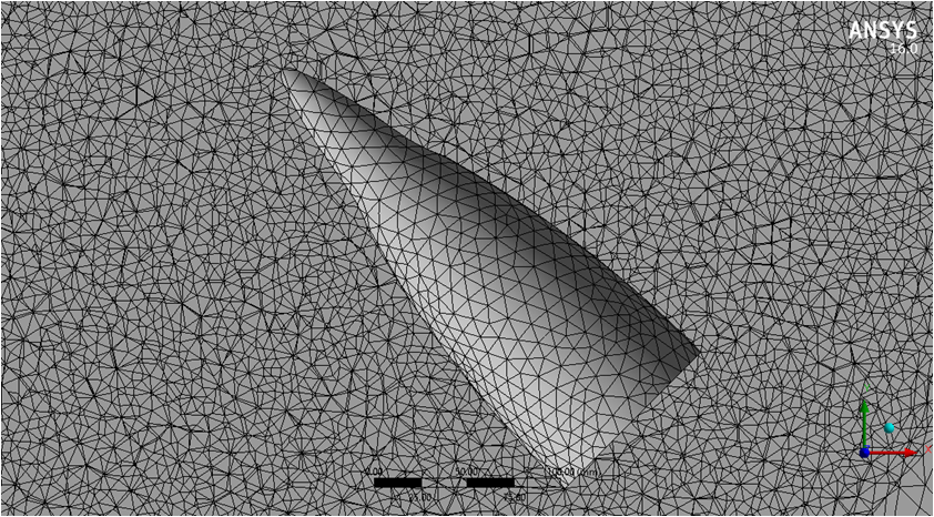 Figure 9. Mesh of the CFD simulation for 105 mm projectile : An ...
