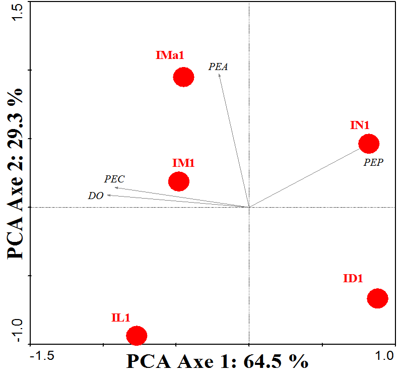 Figure 10. Principal Component Analysis (PCA) showing correlations ...