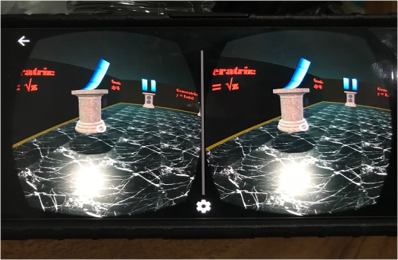 Figure 2. Quadratic surfaces and cylinders in a virtual reality ...