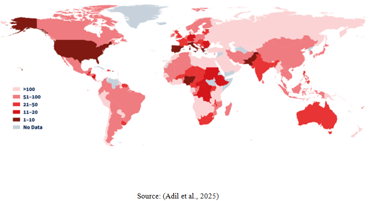 Figure 1. World Map of the Global Climate Risk Index 2025, Overall ...