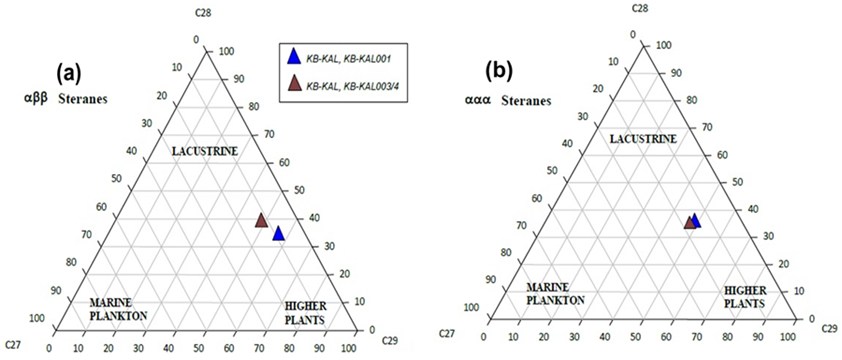 Figure 11. C27-C29 ααα and αββ sterane ternary diagrams [11 ...